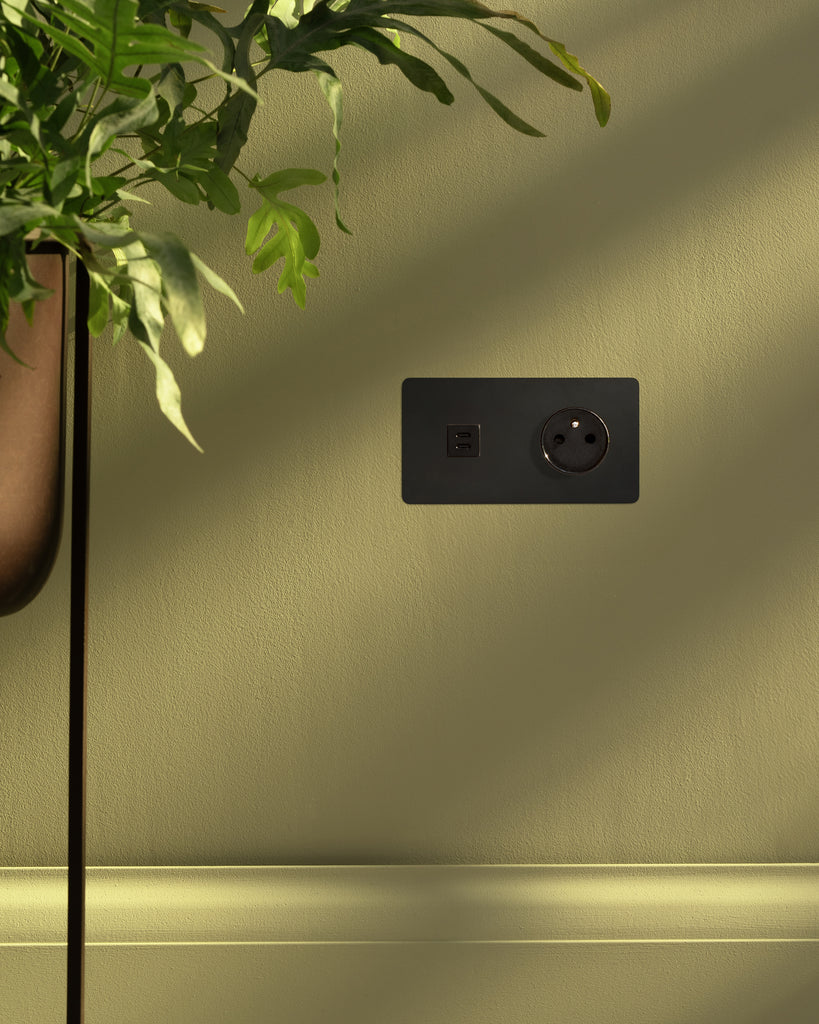 Double USB-C 30W + French Socket | Bronze | Switches & Sockets
