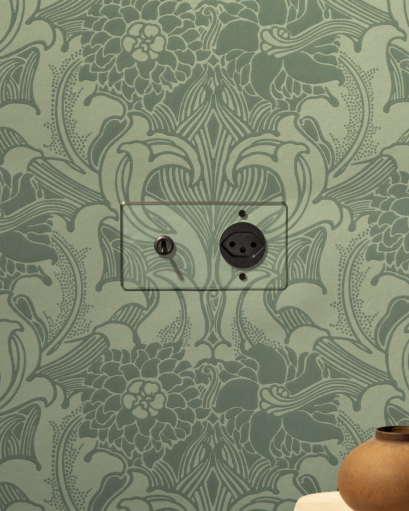 Double Toggle & Swiss Module Round Clear Bronze Black | Switches & sockets