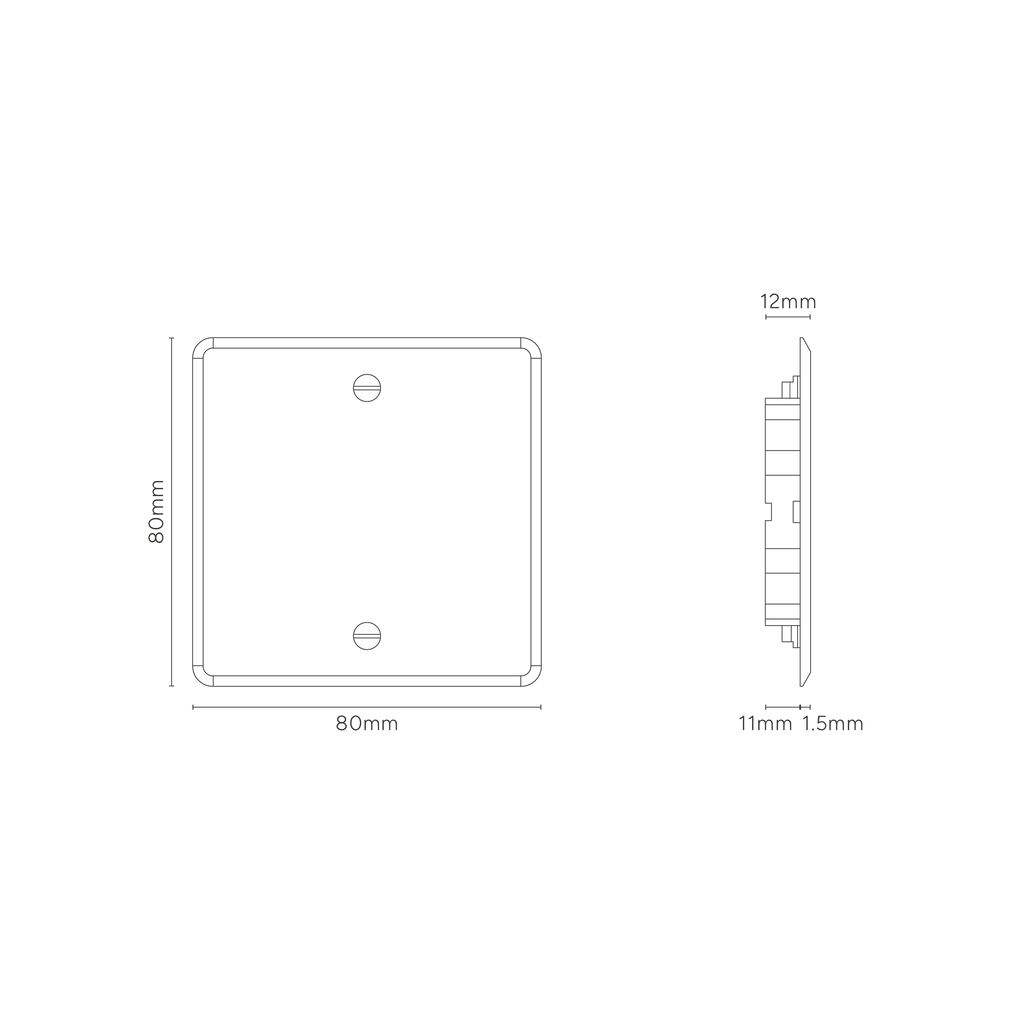 Single Blank Plate | Clear & White | Switches & Sockets