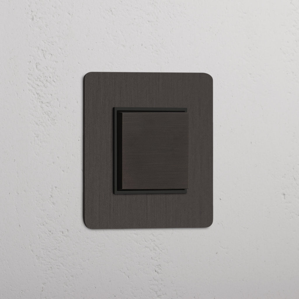 Single centre-retractive Rocker Switch | Bronze | Corston