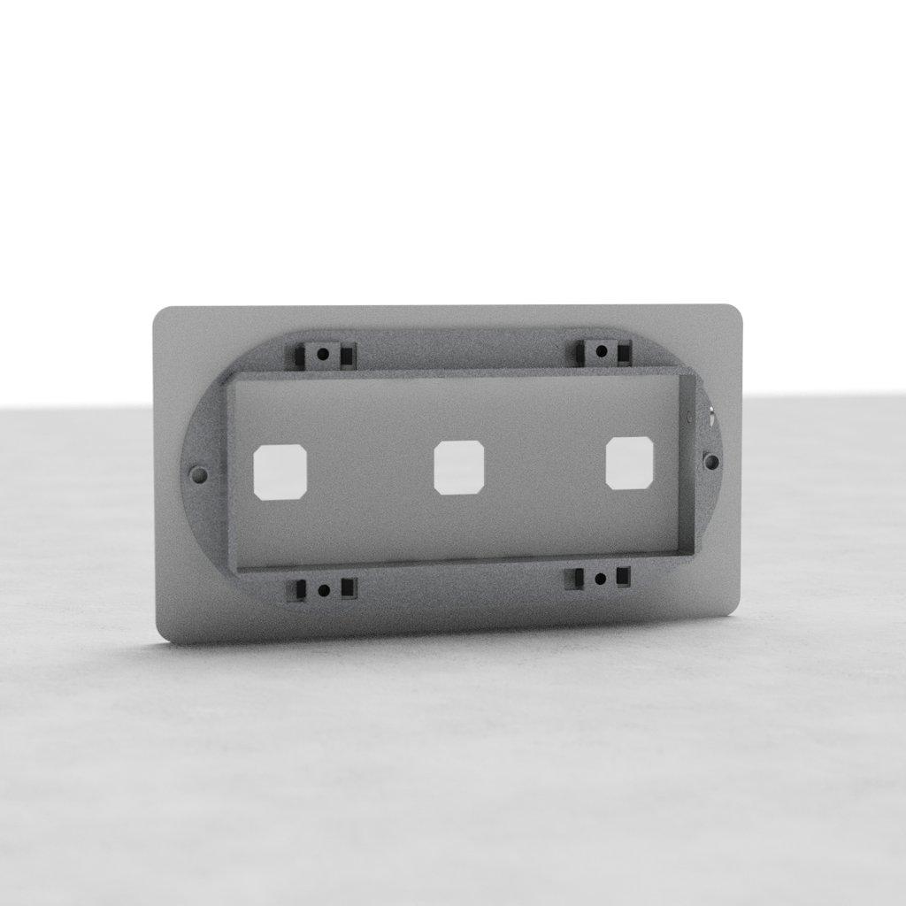 Double 3x Switch Plate EU Paintable | Components | Switches & sockets