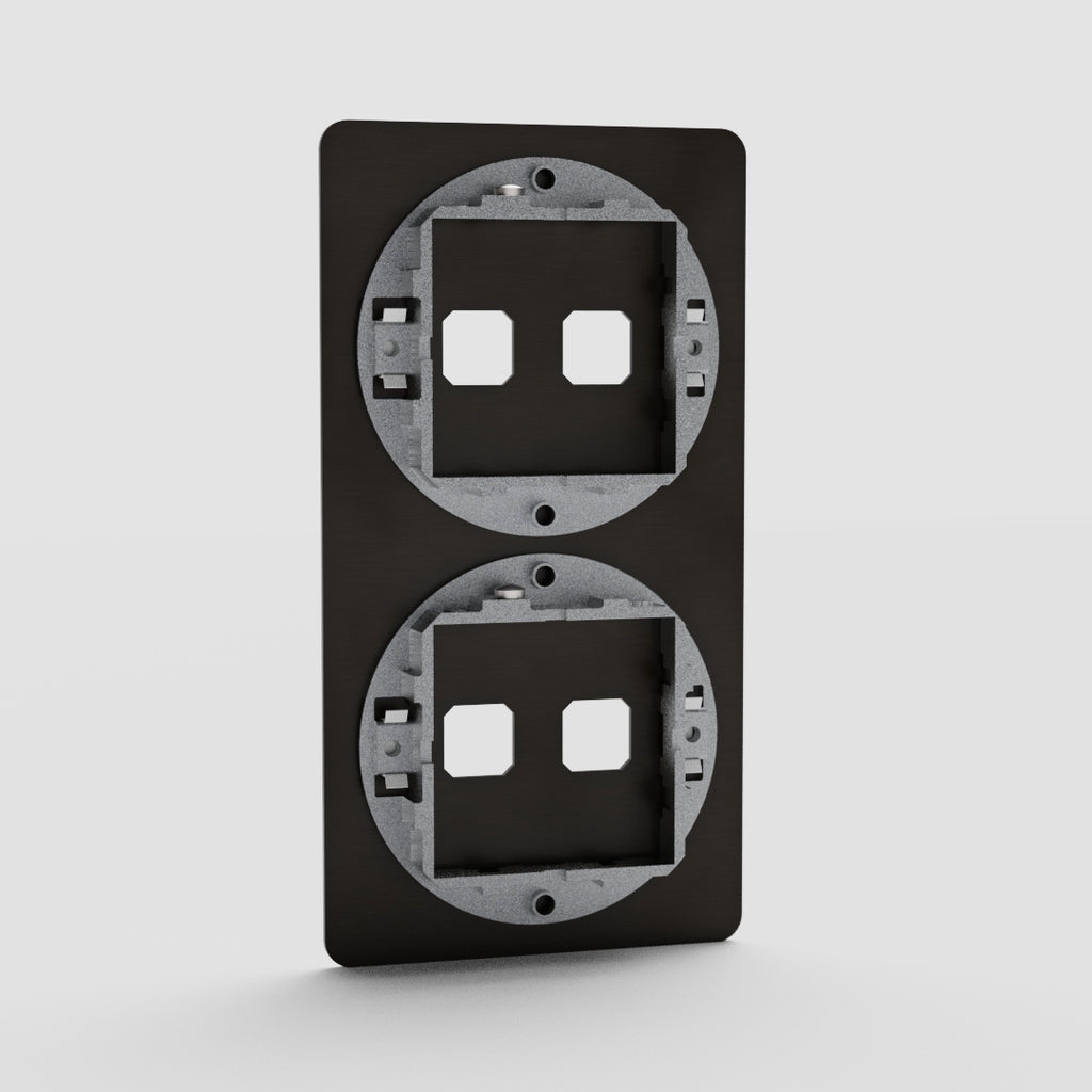 Double 4x Vertical Switch Plate | Bronze | Corston