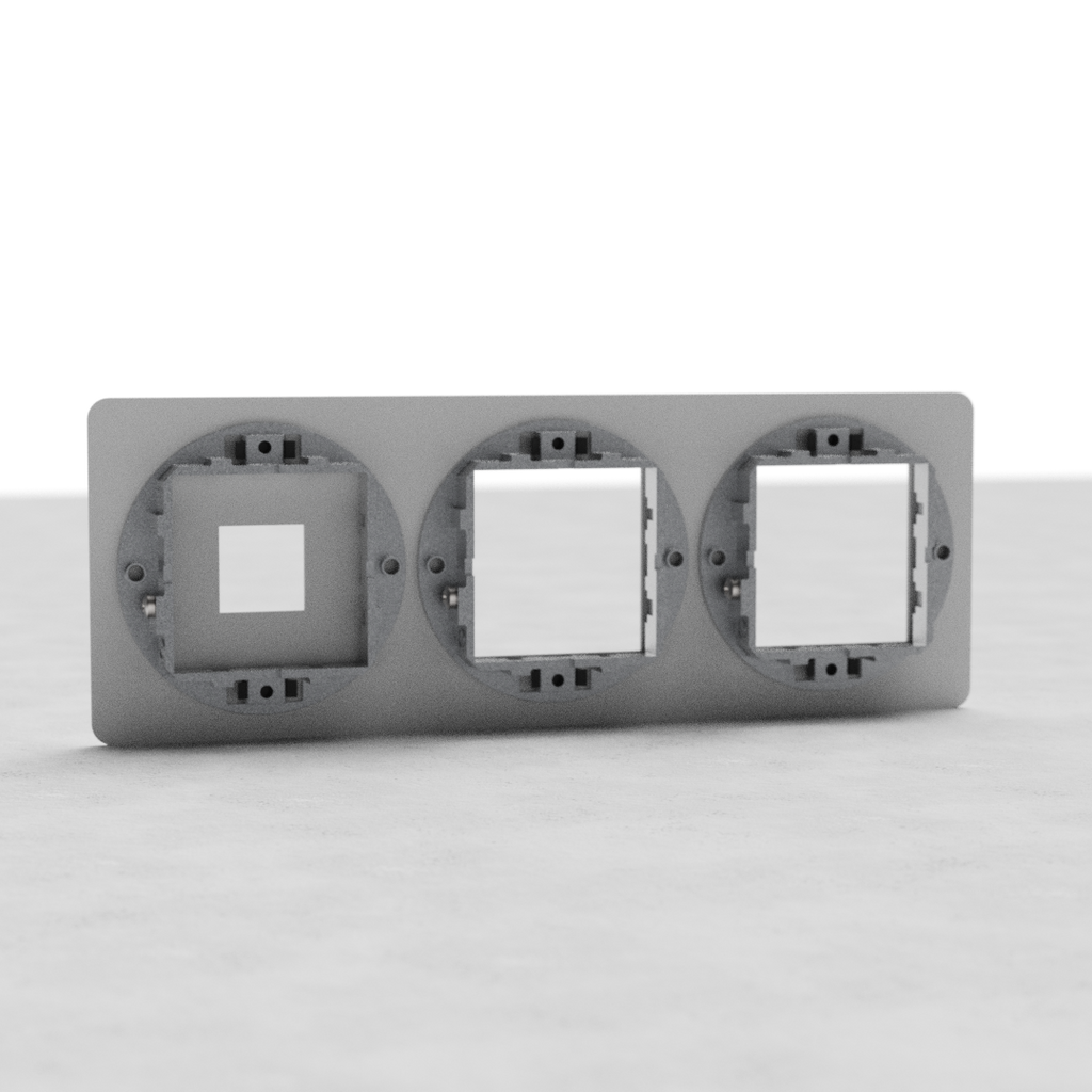 Placca Keystone 1x & Interruttore 45mm 2x Tripla Pitturabile EU ...