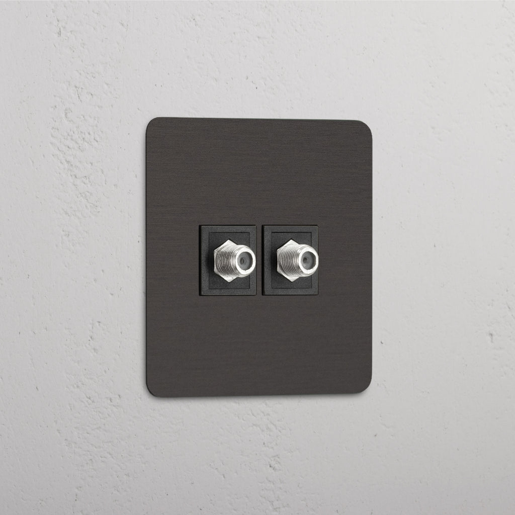 Single 2x Satellite Socket | Bronze | Switches & Sockets